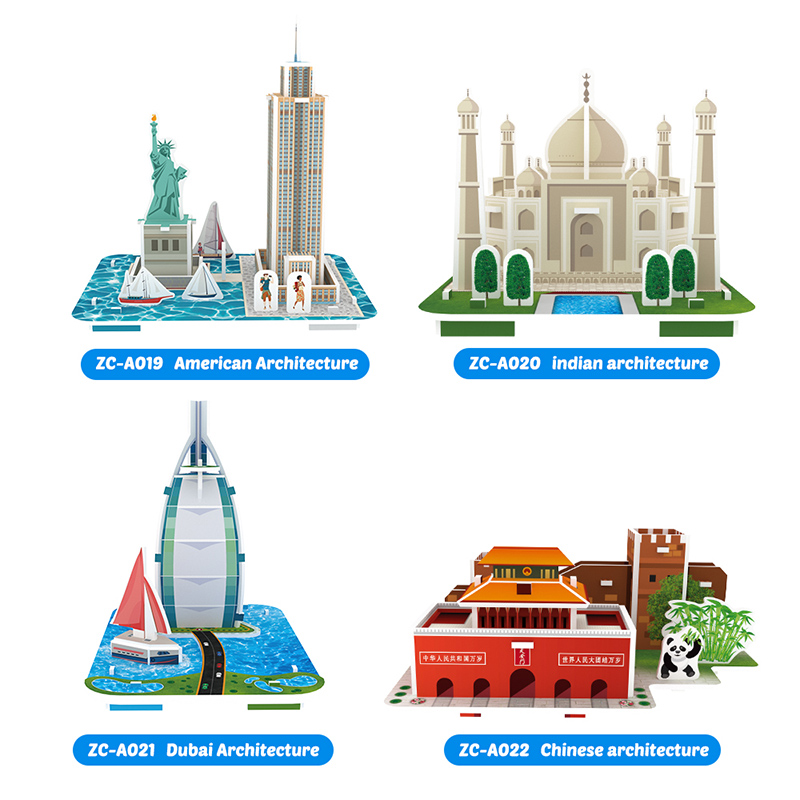 3d Puzzles Buildings Jiestar Toys Famous Building Model Toy Children